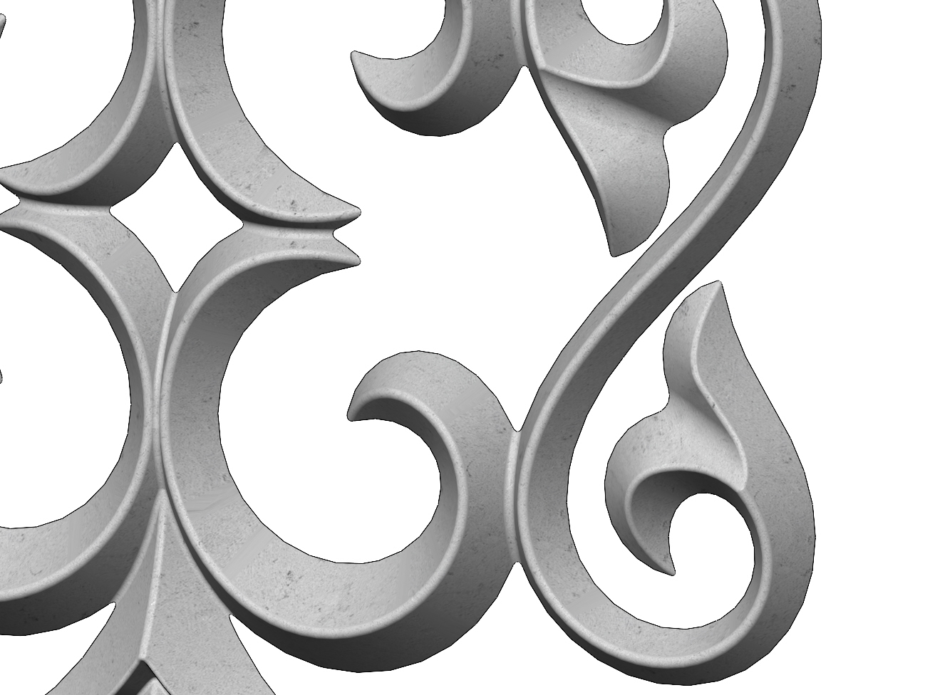 Файл STL Floral Scroll molding and relief 3D print model 📜・Шаблон для ...