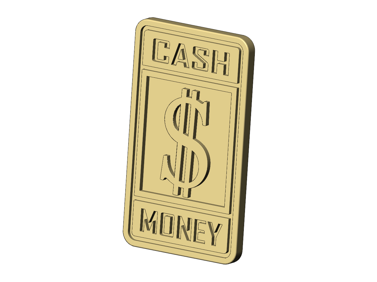 STL file Cash money gold bar 3D print model・3D printer model to ...