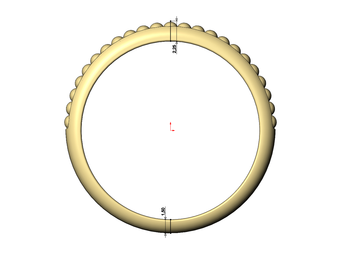 STL file Half beaded stacker band US sizes 5to10 3D print model 💍 ...
