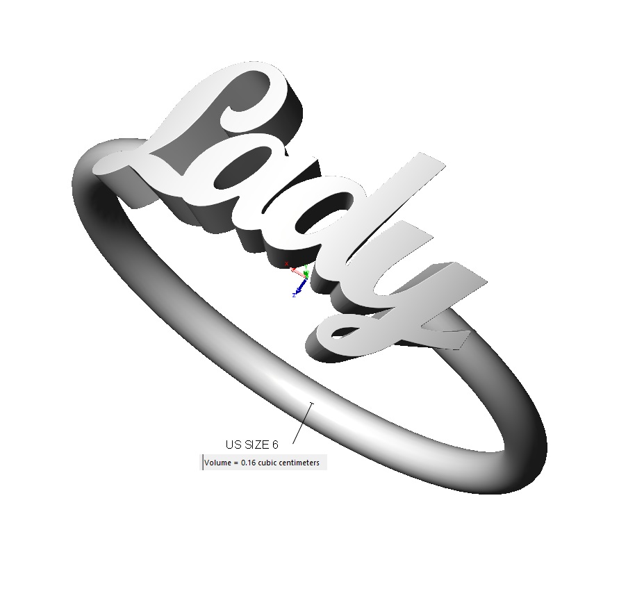 STL file Lady name ring US sizes 6 7 8 3D print model 💍・3D printable ...