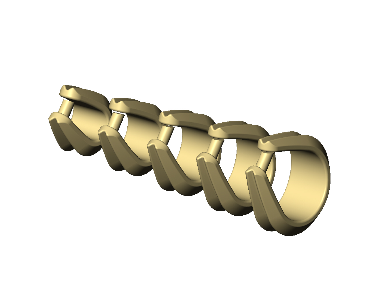 STL file Double edge open loop bail mini set chain sizes 3to7mm 3D ...