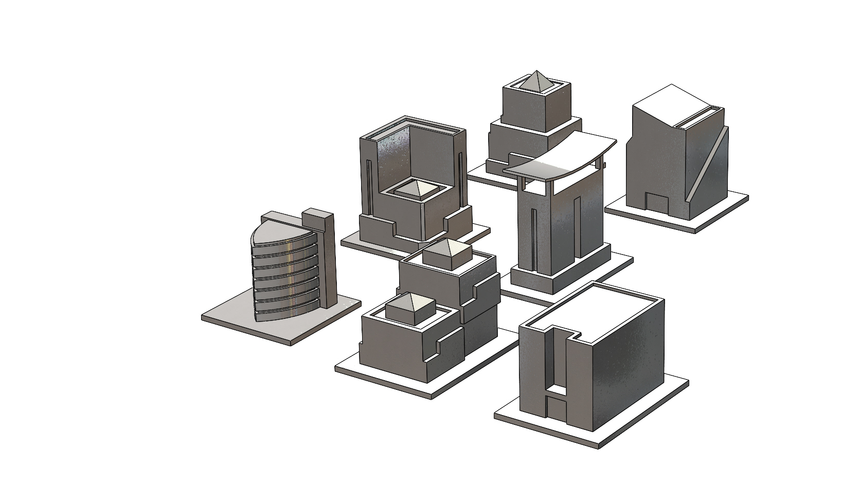STL file Miniature modern buildings 3d print models 🏗️・3D print model ...
