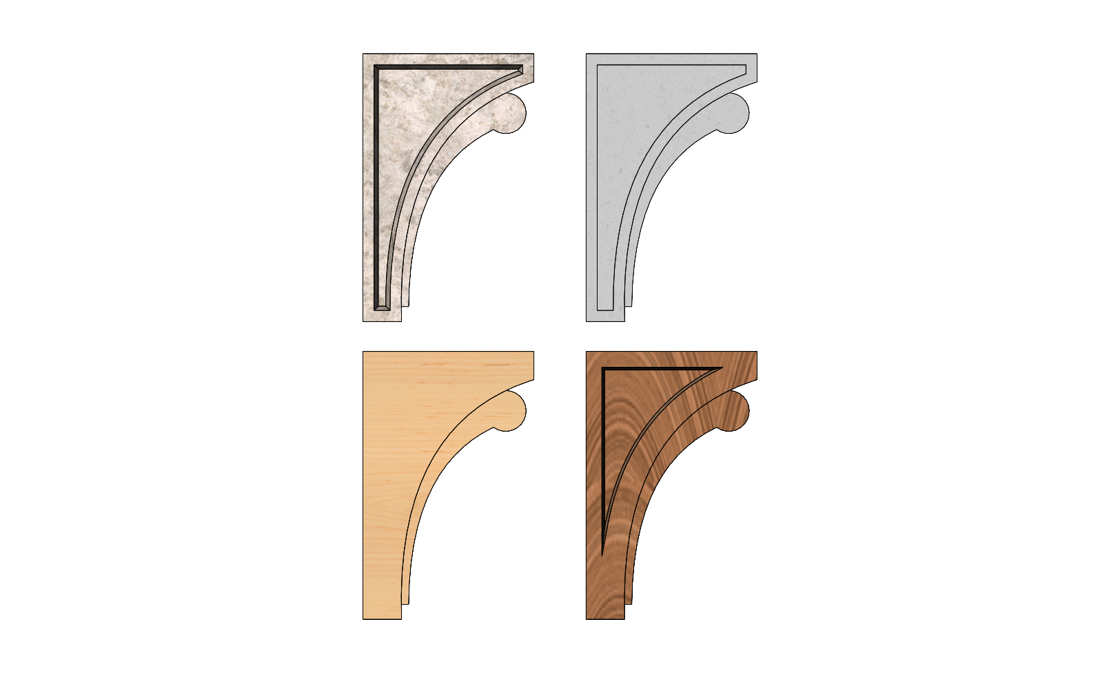 STL file Simple modern corbel bracket 3D print model・3D printer model ...
