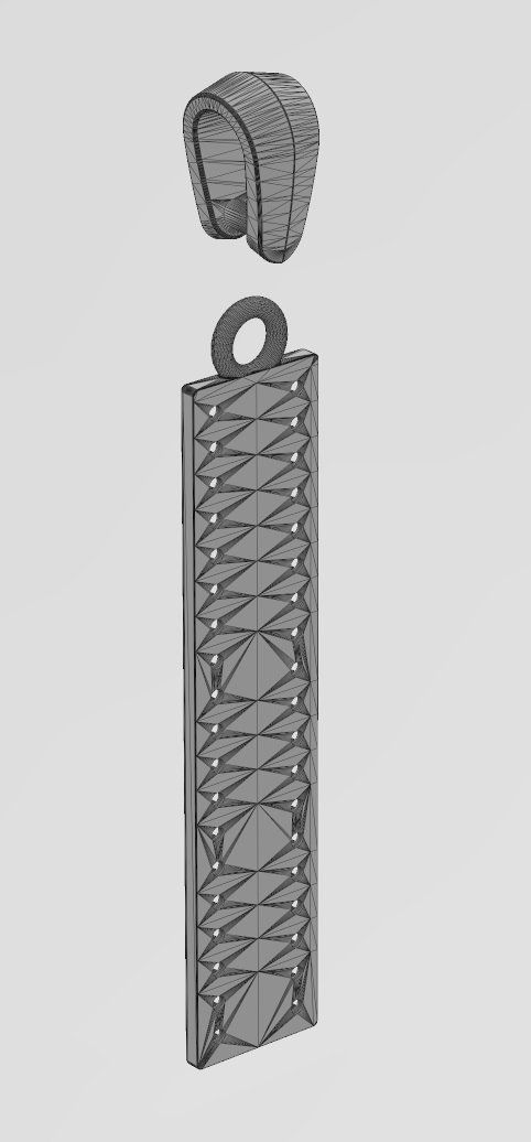 STL file Diamond studs strip pendant with bail 3D print model 💎・3D ...