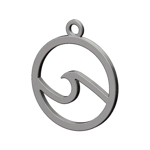 Download 3MF file Surfer wave pendant and keychain 3D print model • 3D ...