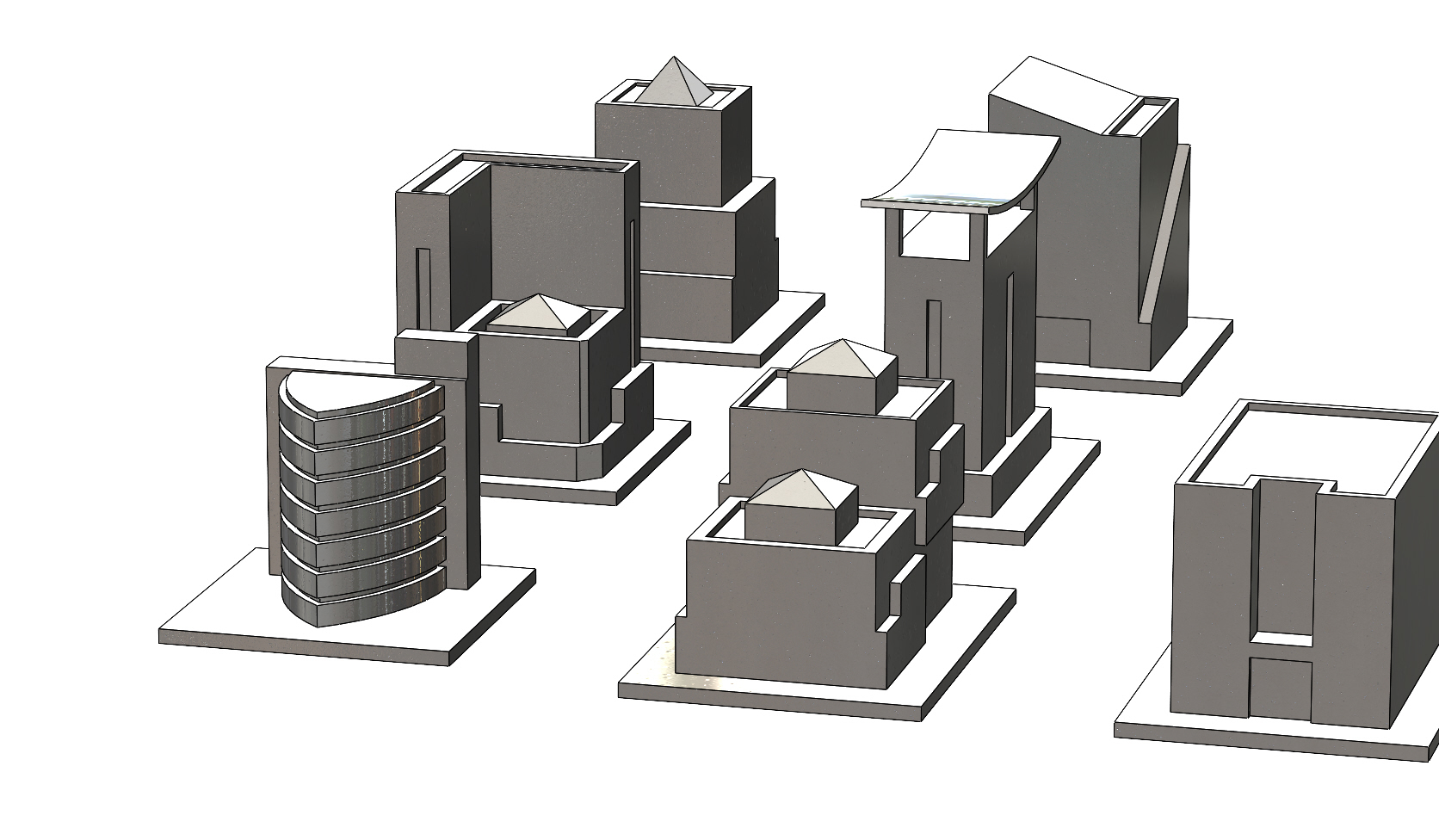 STL file Miniature modern buildings 3d print models 🏗️・3D print model ...