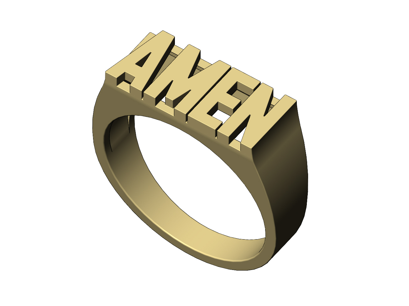 STL file Amen statement name ring US size 7to10 3D print model 💍・3D ...