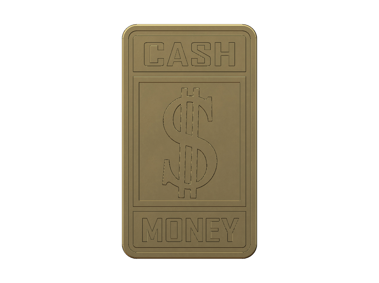 STL file Cash money gold bar 3D print model・3D printer model to ...