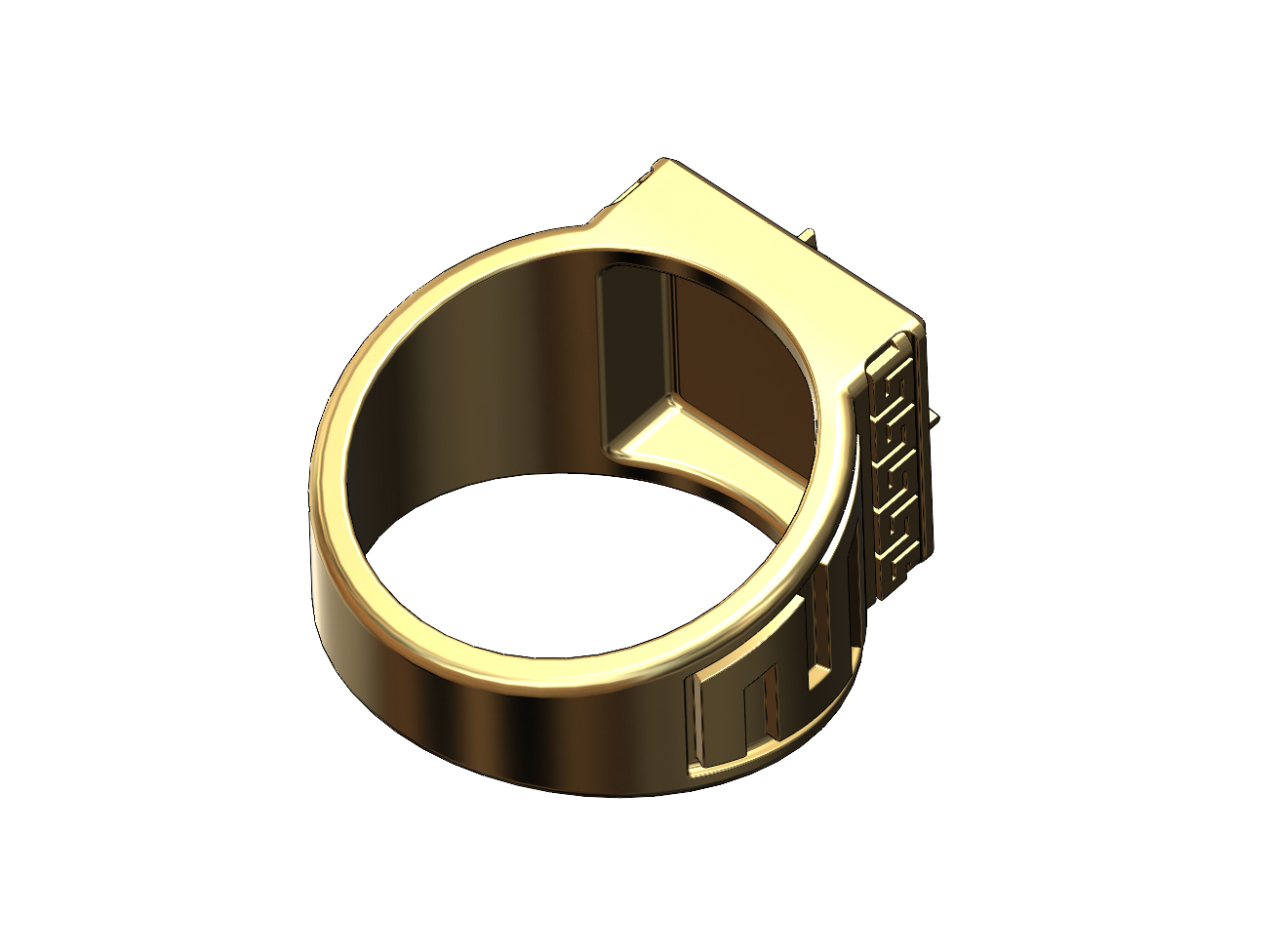 STL file Compass greek key pattern signet US size 10 3D print model 🧭 ...