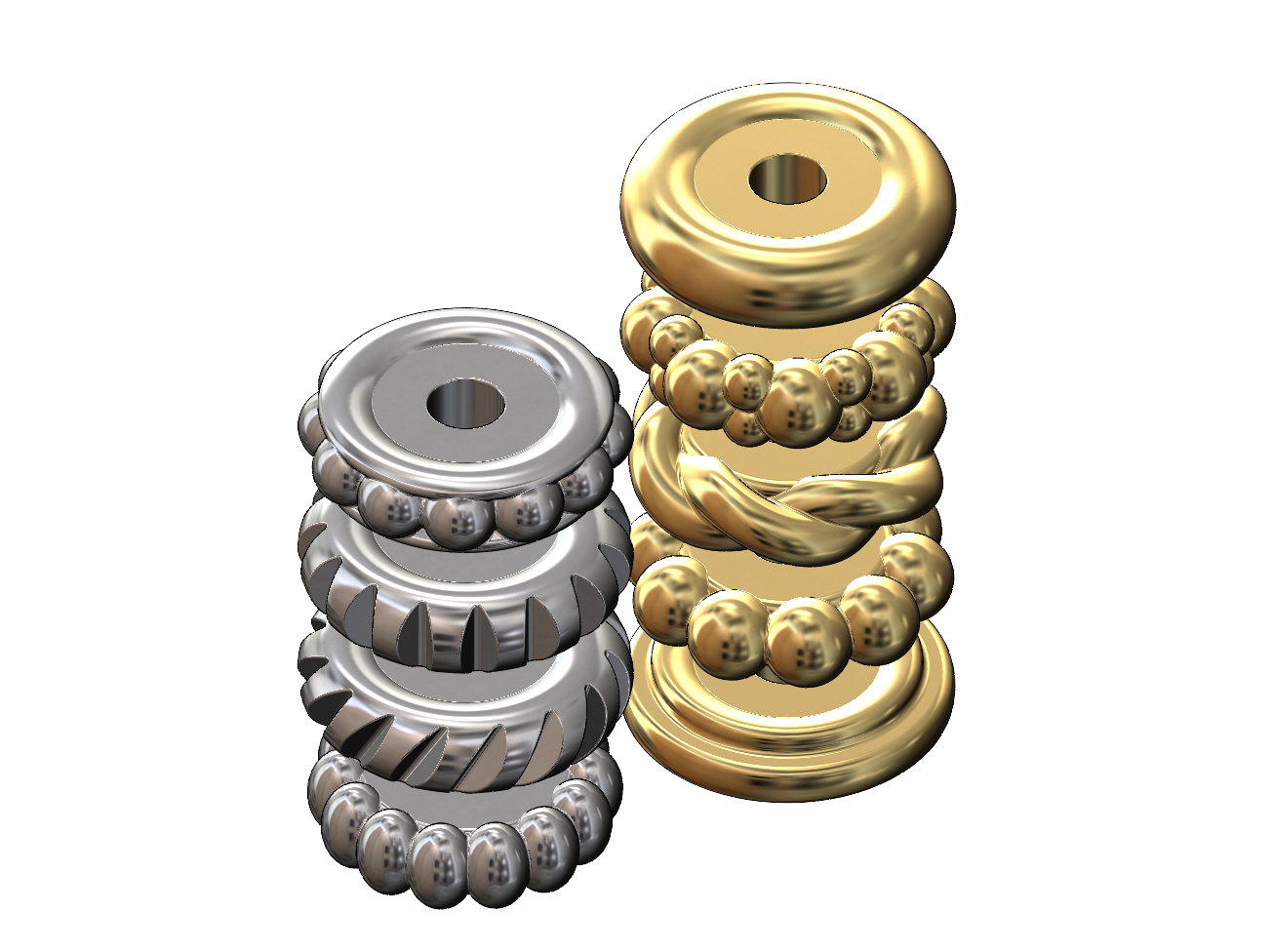 STL file Mini set of round spacer beads 3D print model 💫・3D printing ...