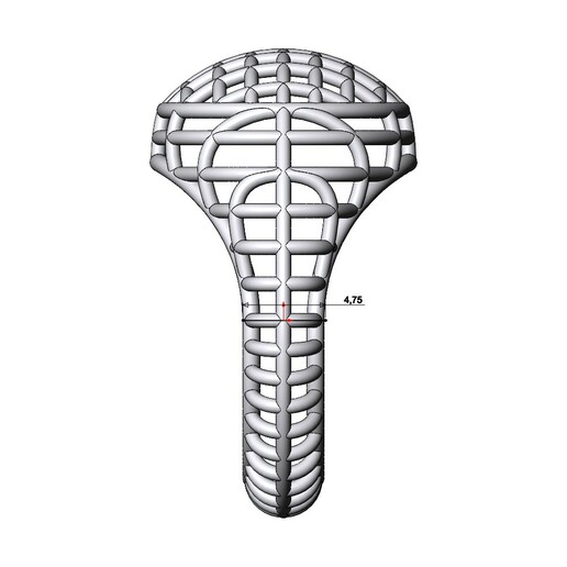 Télécharger fichier 3MF Wire mesh dome top signet ring 3D print model ...