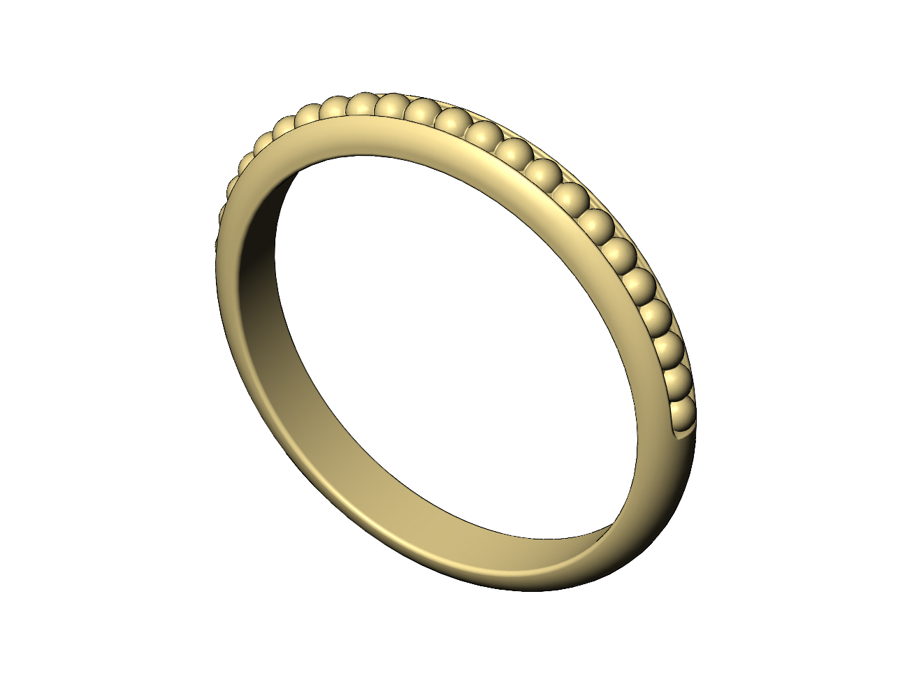 STL file Half beaded stacker band US sizes 5to10 3D print model 💍 ...