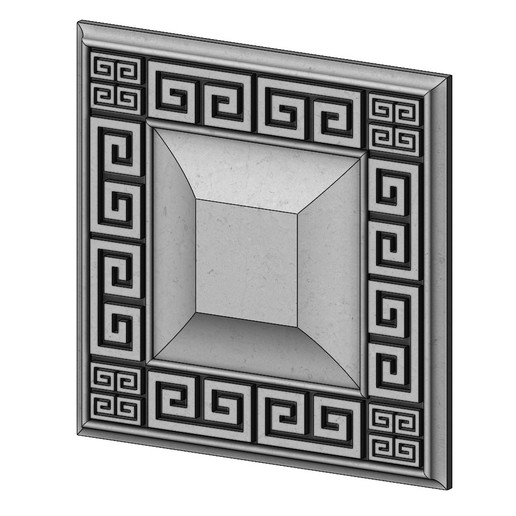 Download STL file Greek key ceiling medallion and tile 3D print model ...