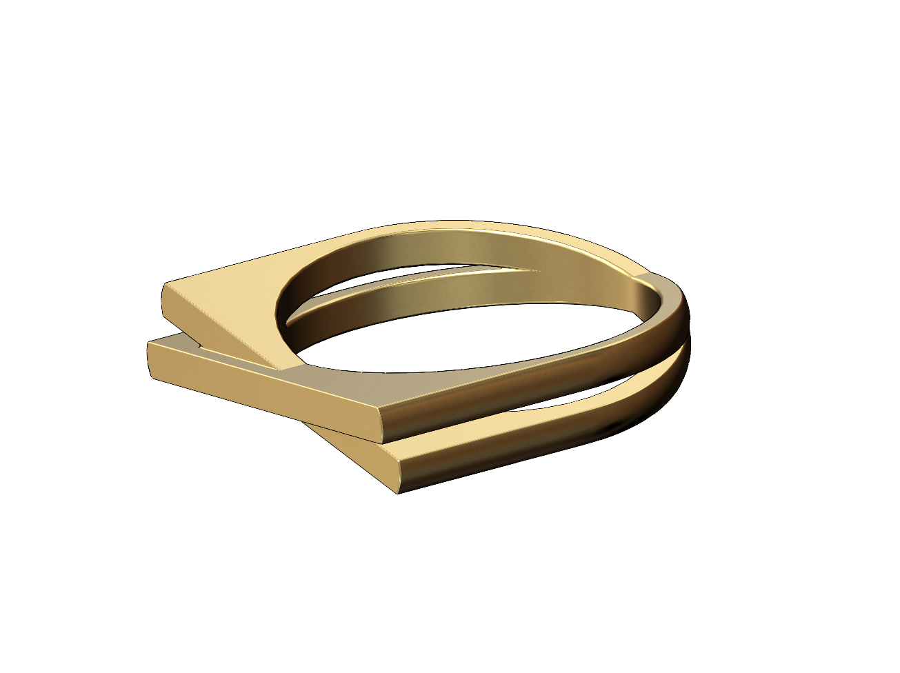 STL file Overlapping crossed bar ring US sizes 5to10 3D print model・3D ...
