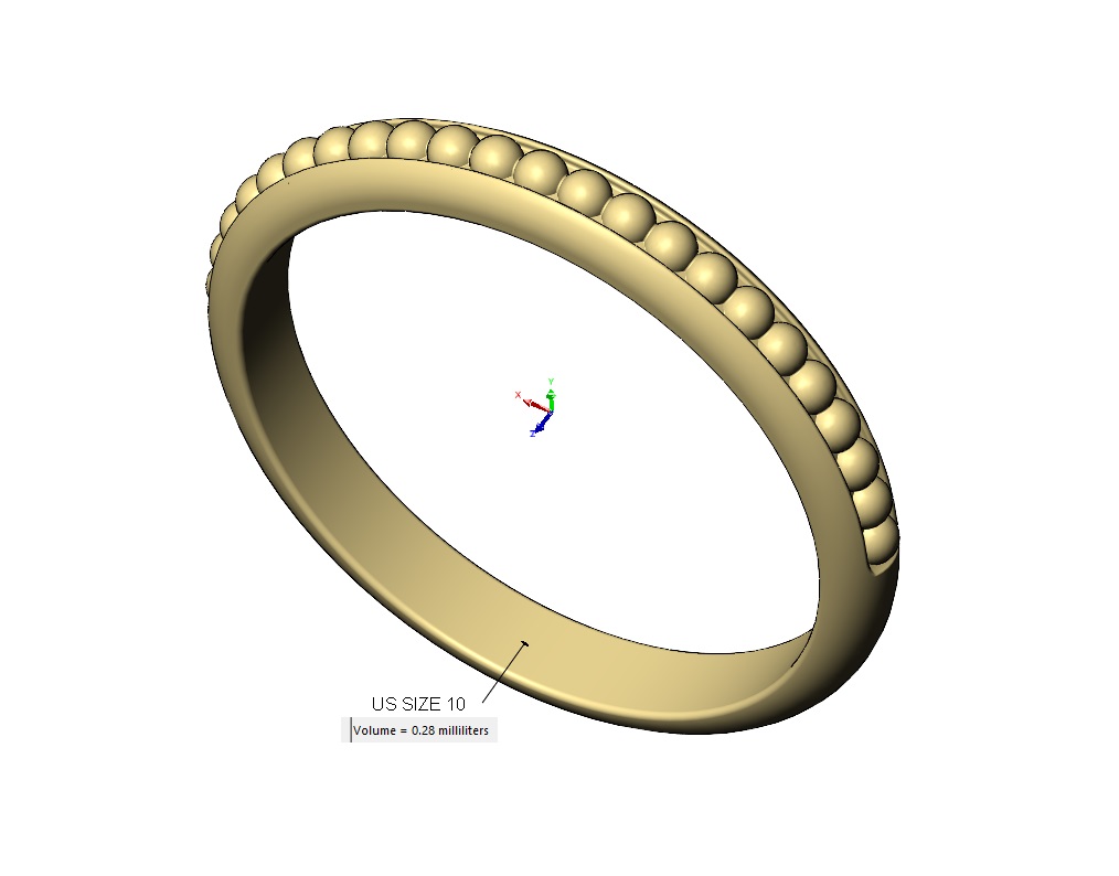 STL file Half beaded stacker band US sizes 5to10 3D print model 💍 ...