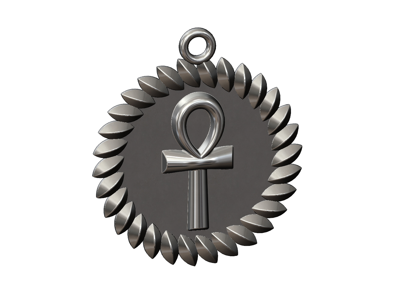 STL file Ankh key pendant charm with a leaf halo 3D print model・3D ...