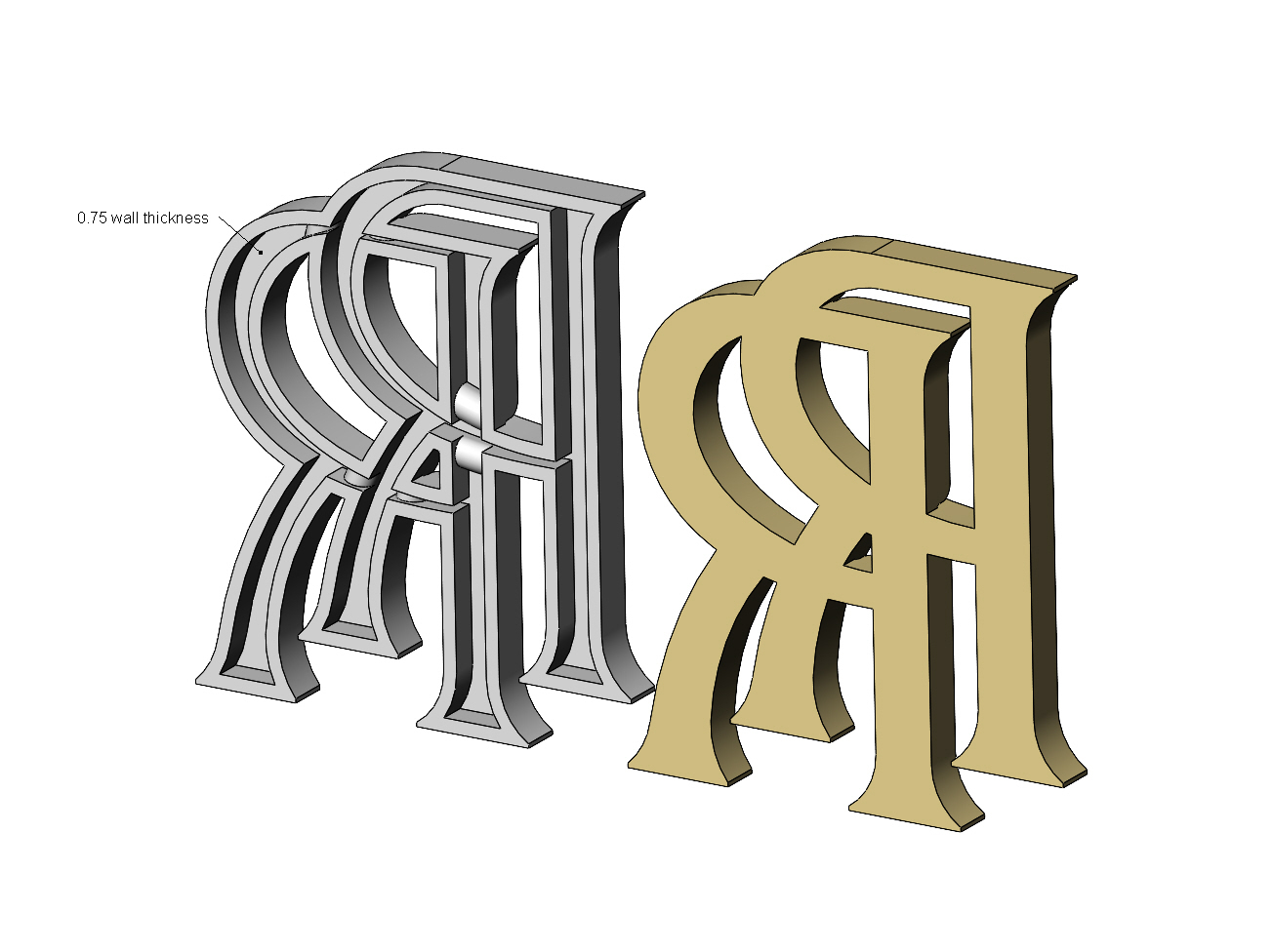 Archivo STL Réplica del logotipo de RR-royce en impresión 3D m・Idea de ...