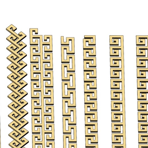 Download 3MF file Greek key pattern strips 3D print model • 3D ...