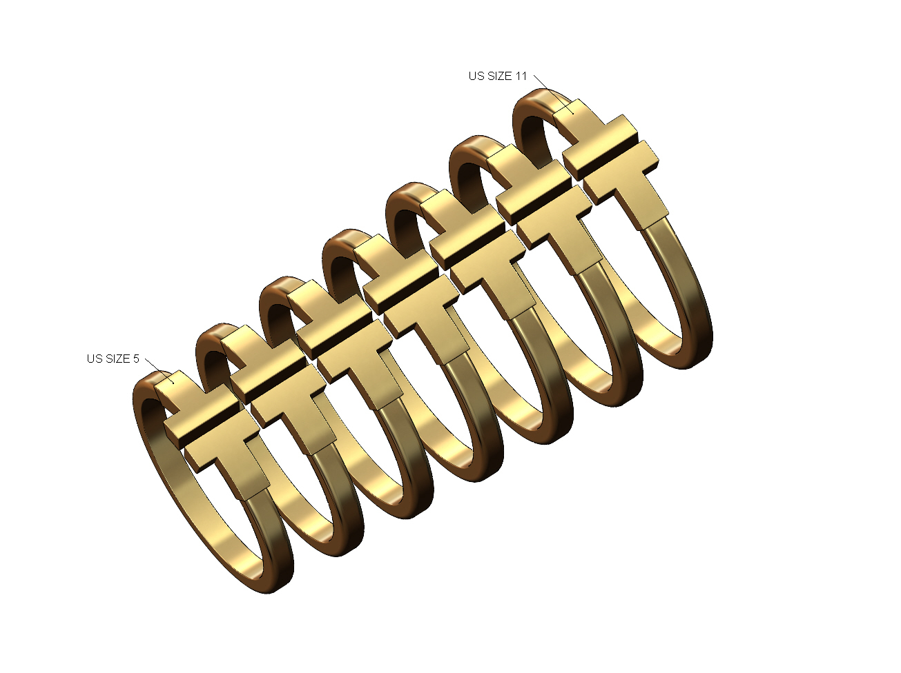 STL file Double T band size 5to11 3D print model・3D print design to ...