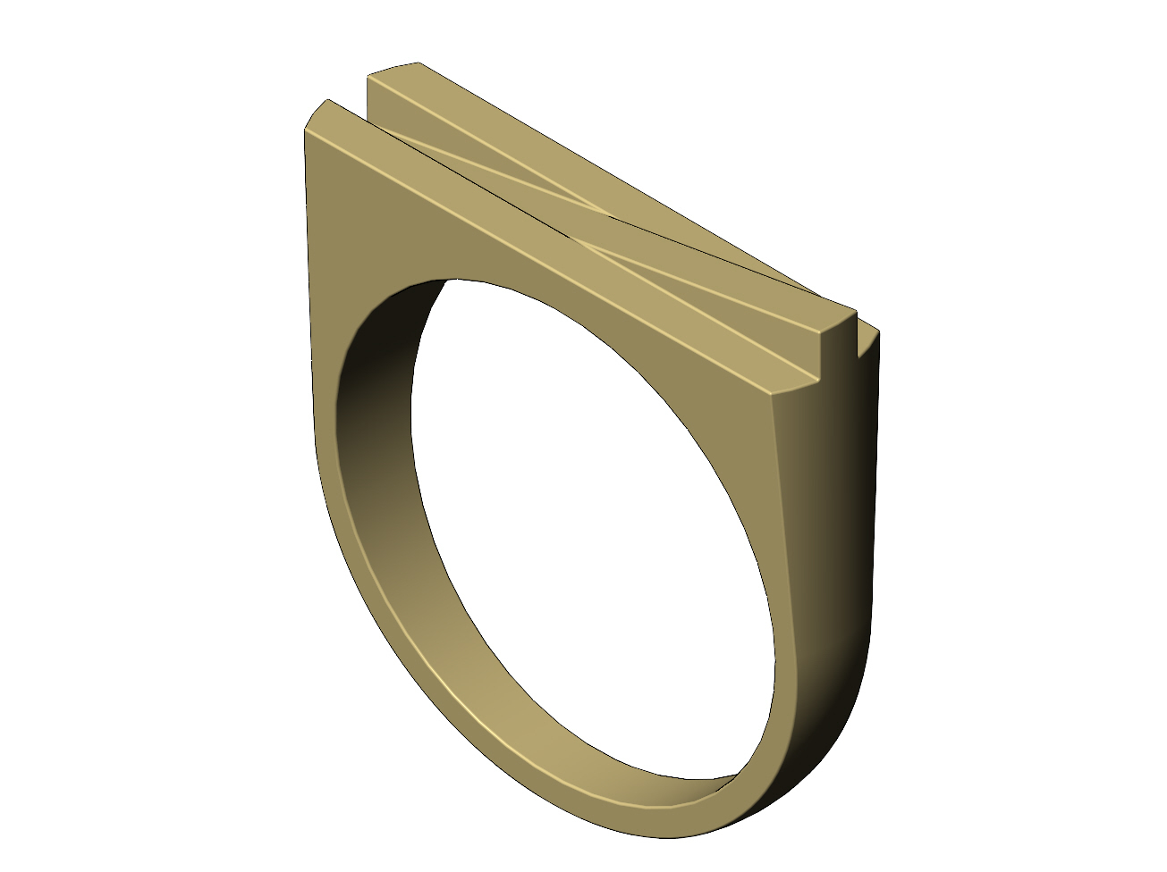 STL file Overlapping bars signet ring 3D print model・3D print design to ...