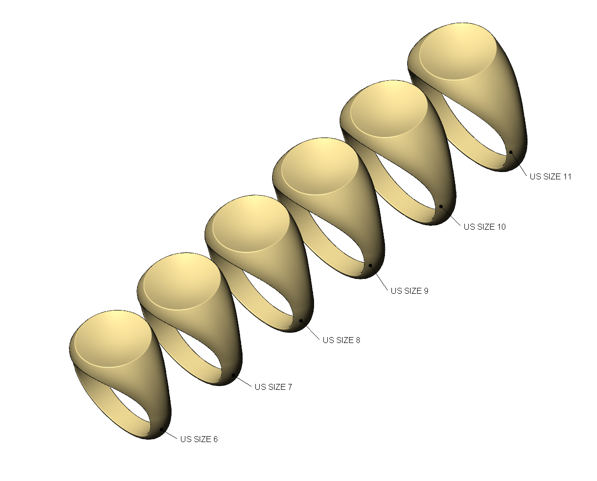 STL file Round concave signet ring 3D print model 💍・3D printable model ...