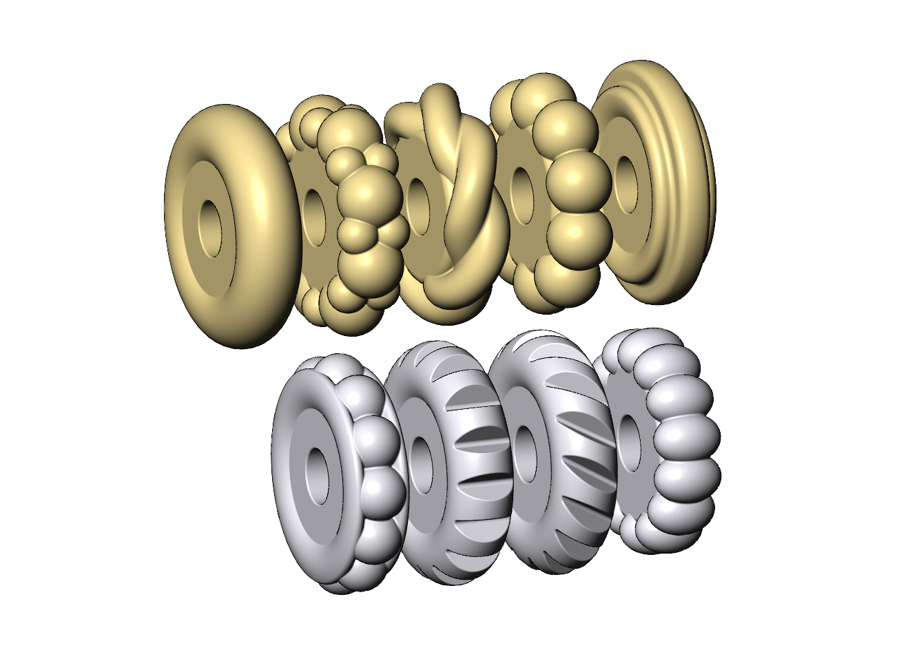 STL file Mini set of round spacer beads 3D print model 💫・3D printing ...
