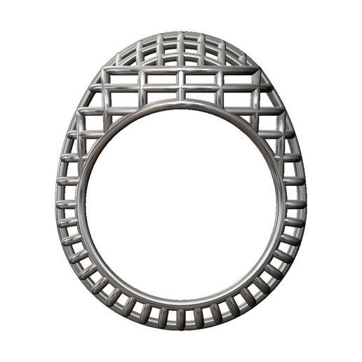 Télécharger fichier 3MF Wire mesh dome top signet ring 3D print model ...
