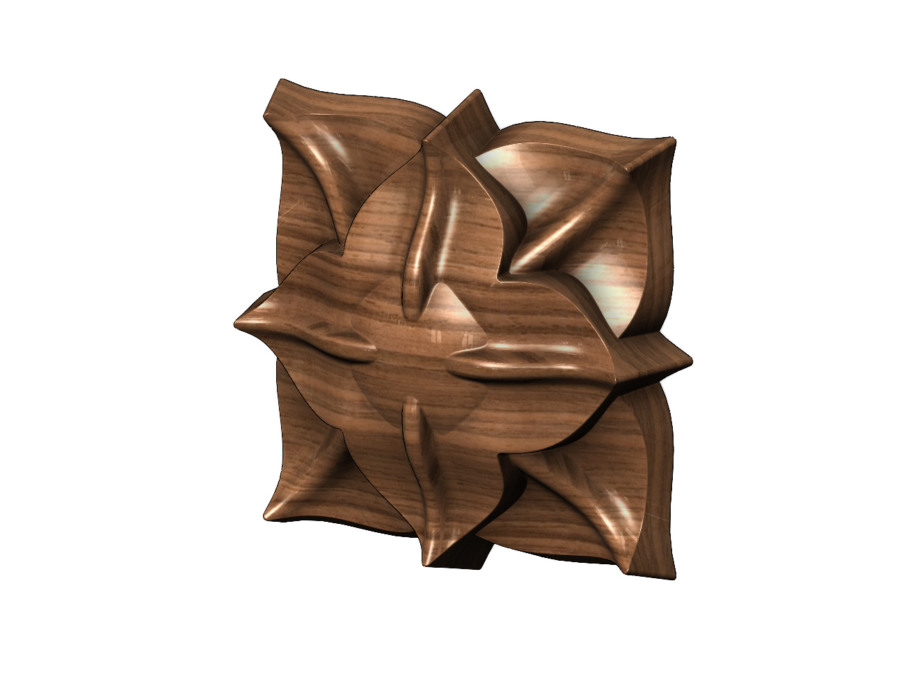 Файл STL 4 Leaf Cruciform Corola Flower Rosette 3D print mode 💐・Модель ...