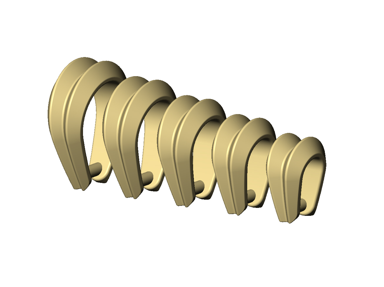 STL file Double edge open loop bail mini set chain sizes 3to7mm 3D ...