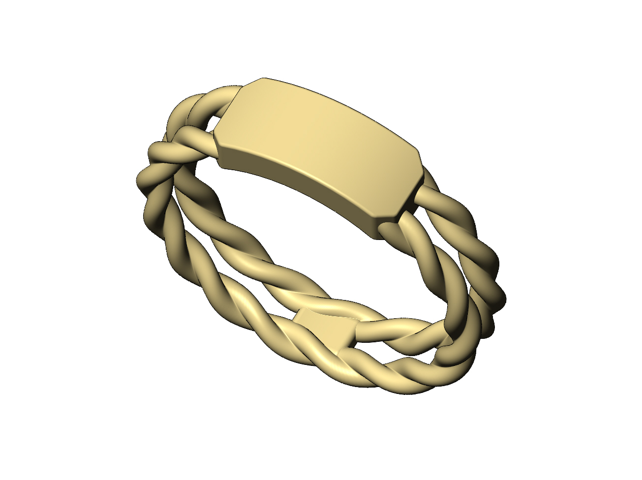 STL file Double braided wire tag ring 3D print model 💍・3D printable ...
