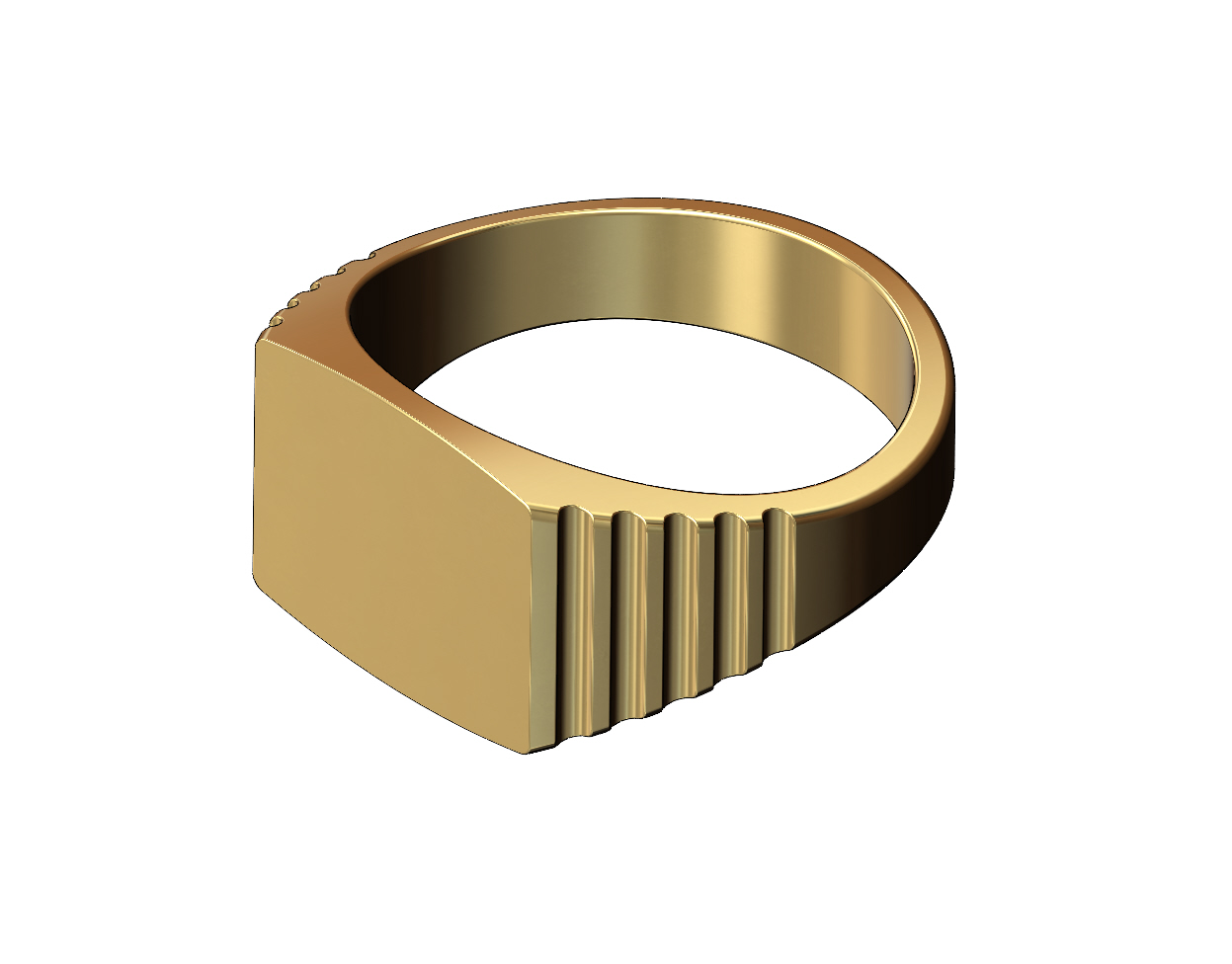 Archivo STL Anillo de sello rectangular redondeado escalonado Tallas 5 ...