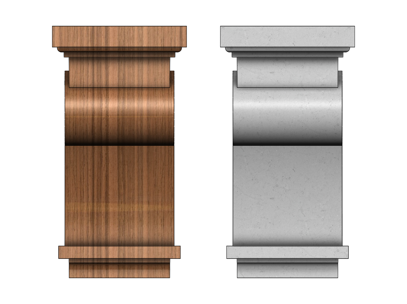 Download STL file Simple scroll Corbel 3D print model • 3D printing ...