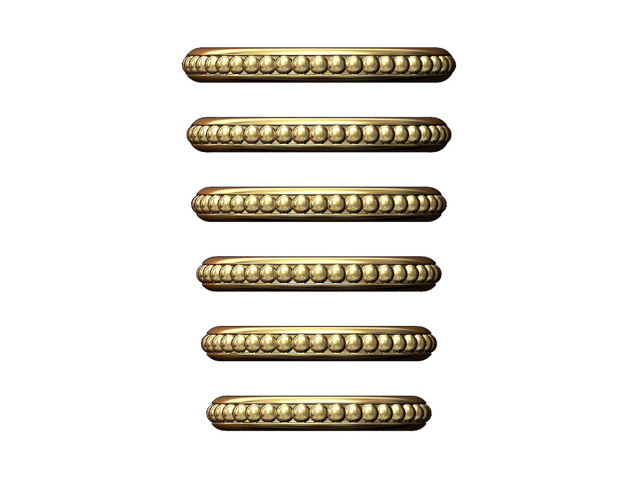 STL file Half beaded stacker band US sizes 5to10 3D print model 💍 ...