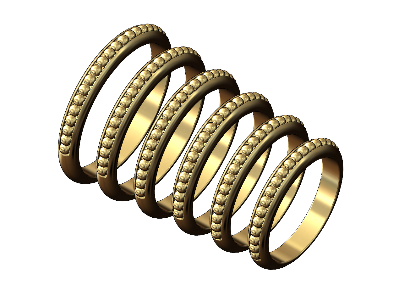 STL file Half beaded stacker band US sizes 5to10 3D print model 💍 ...