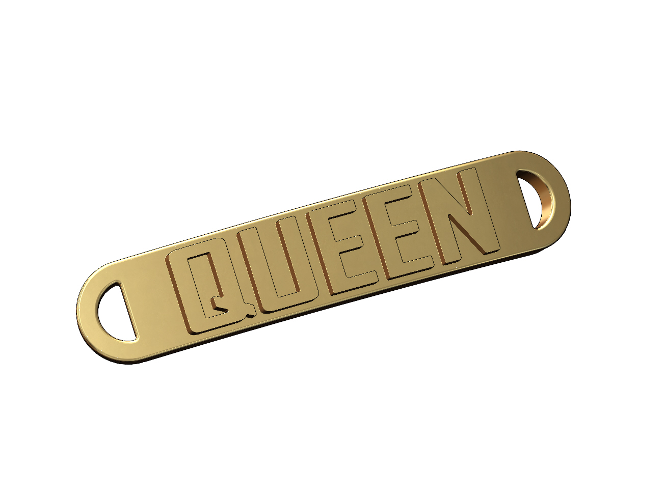 STL file Queen rounded plate tag 3D print model 👸・3D printable model to ...