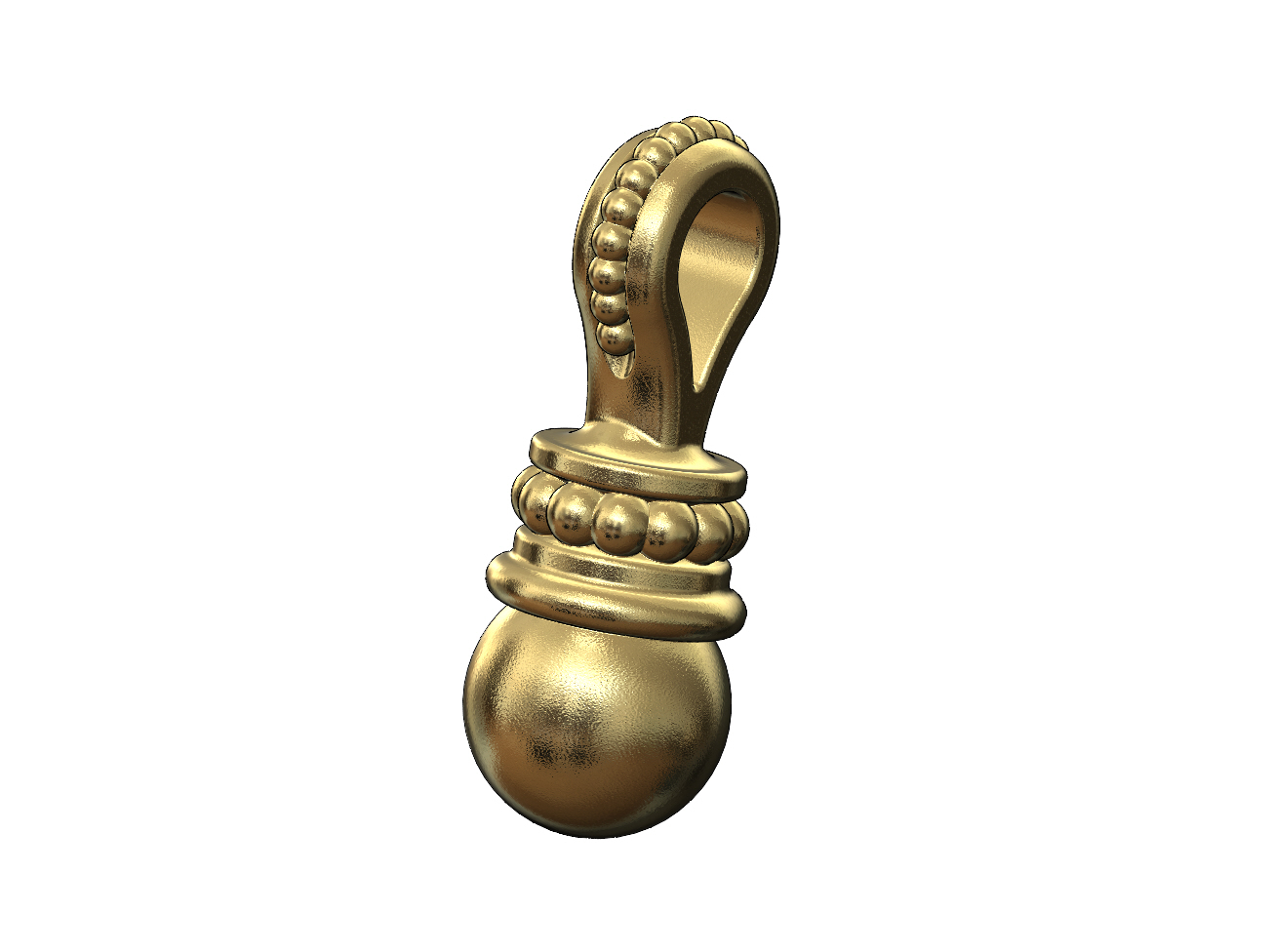 STL file Beaded gold ball pendant and charm 3D print model・Model to ...