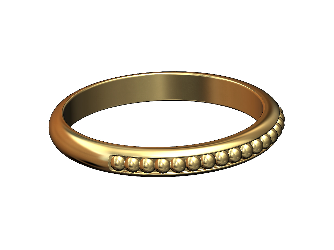 STL file Half beaded stacker band US sizes 5to10 3D print model 💍 ...