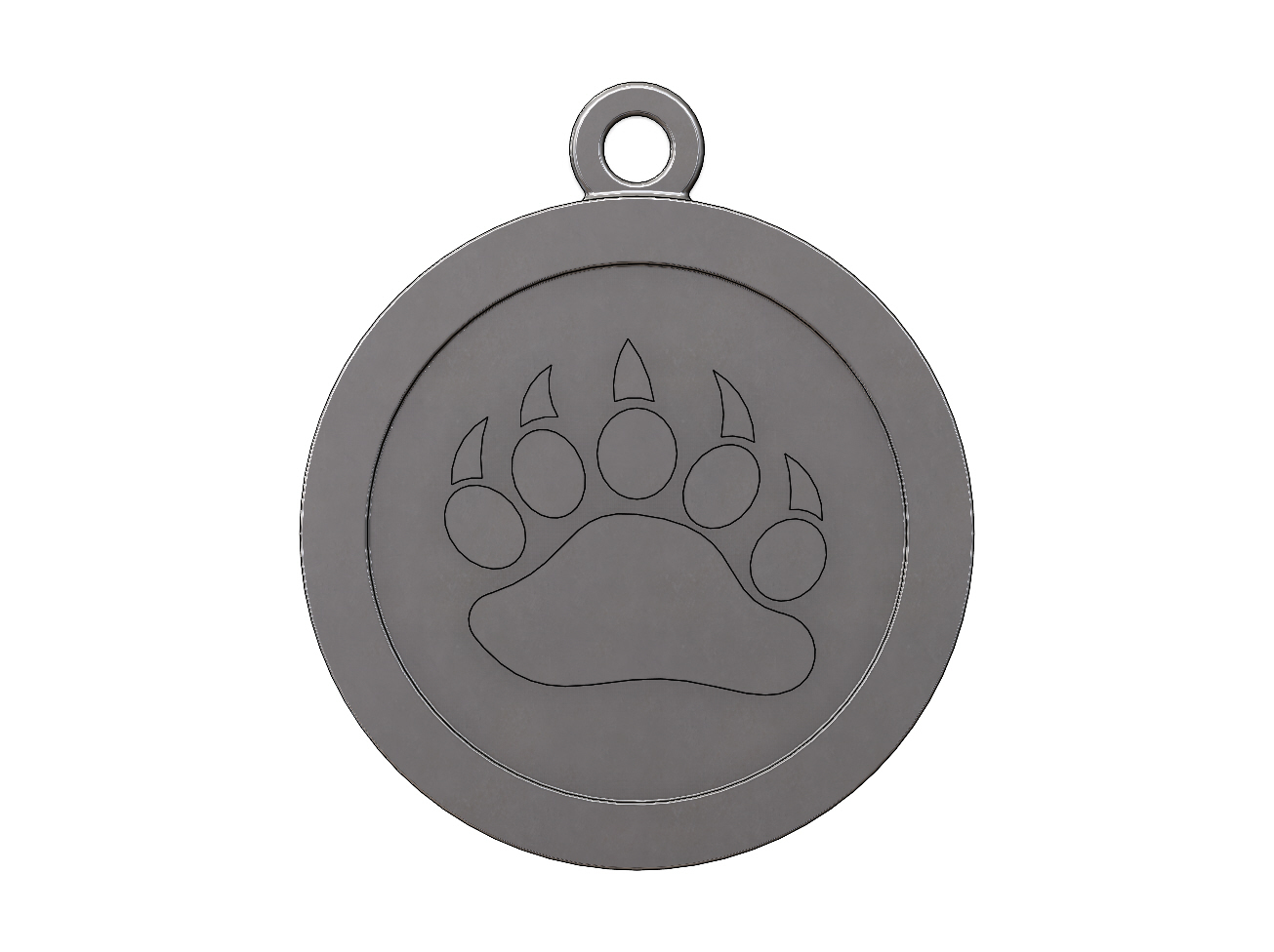 Download 3MF file Bear paw Pendant 3D print model • 3D print design ・ Cults