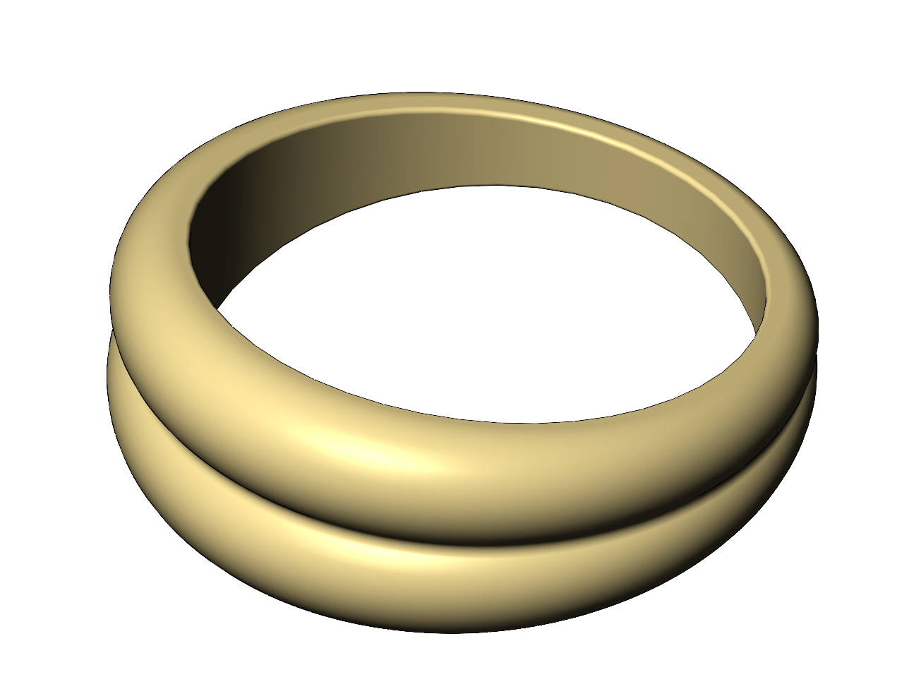 STL file Double dome ring 3D print model 💍・Design to download and 3D ...