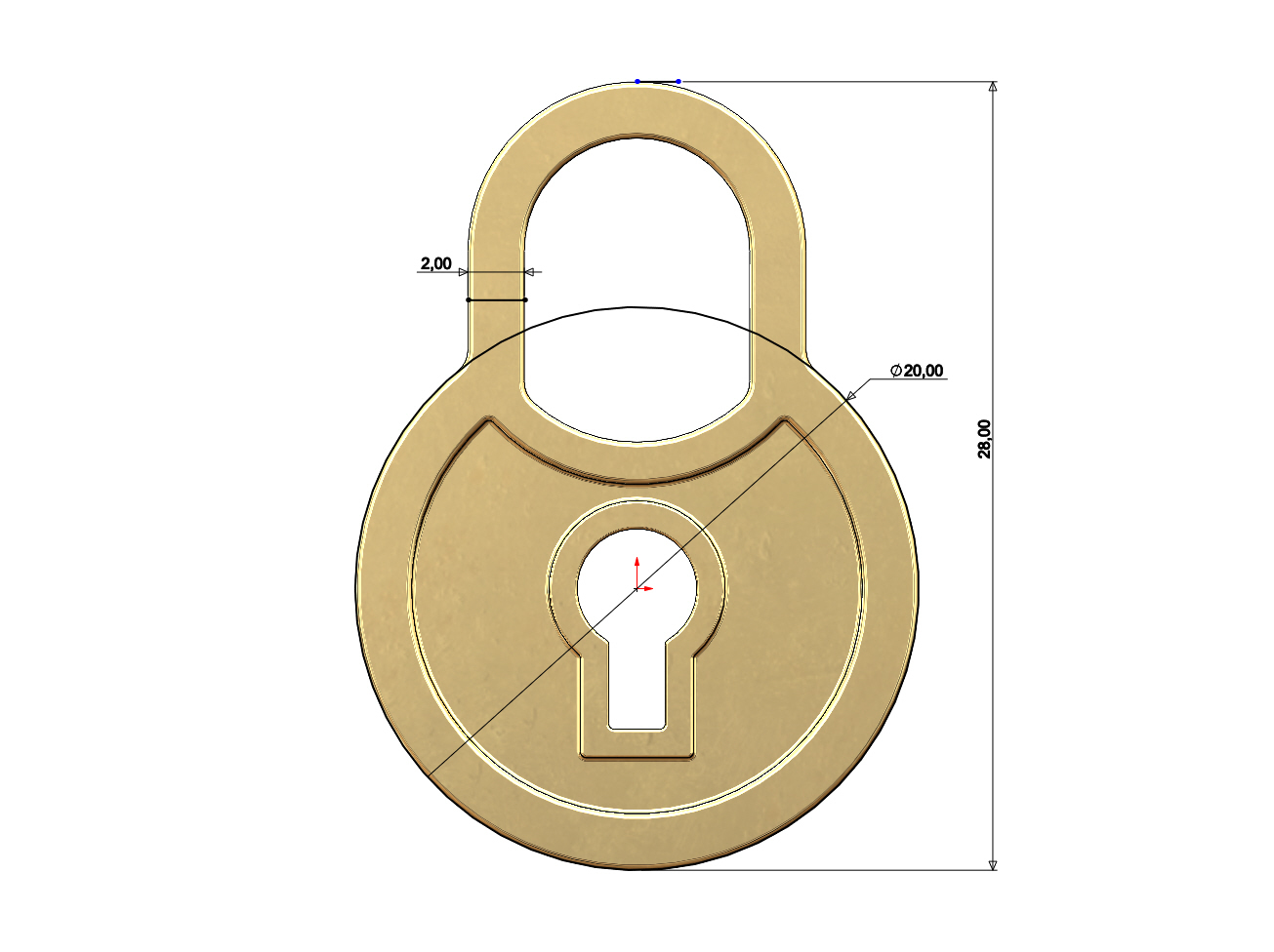 Файл STL Round Lock Pendant and Charm 3D print model・Модель для ...