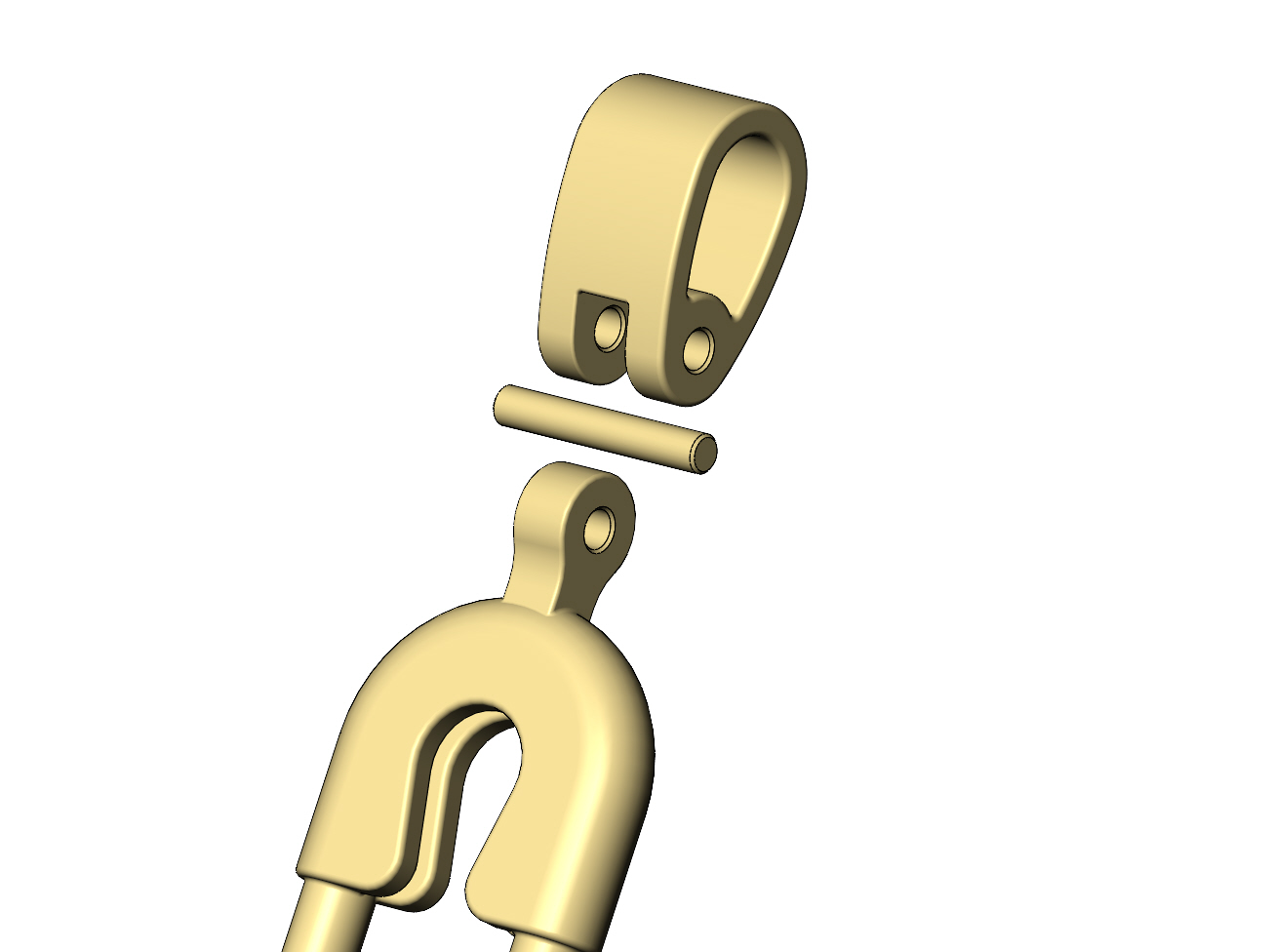 Файл STL Safety pin pendant with bail 3D print model 🦺・Модель для ...