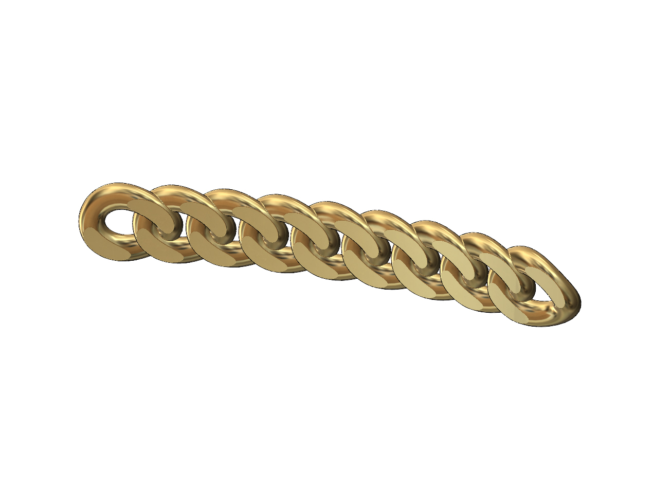 STL file Faceted solid Cuban link chain bracelet tag 3D print model・3D ...