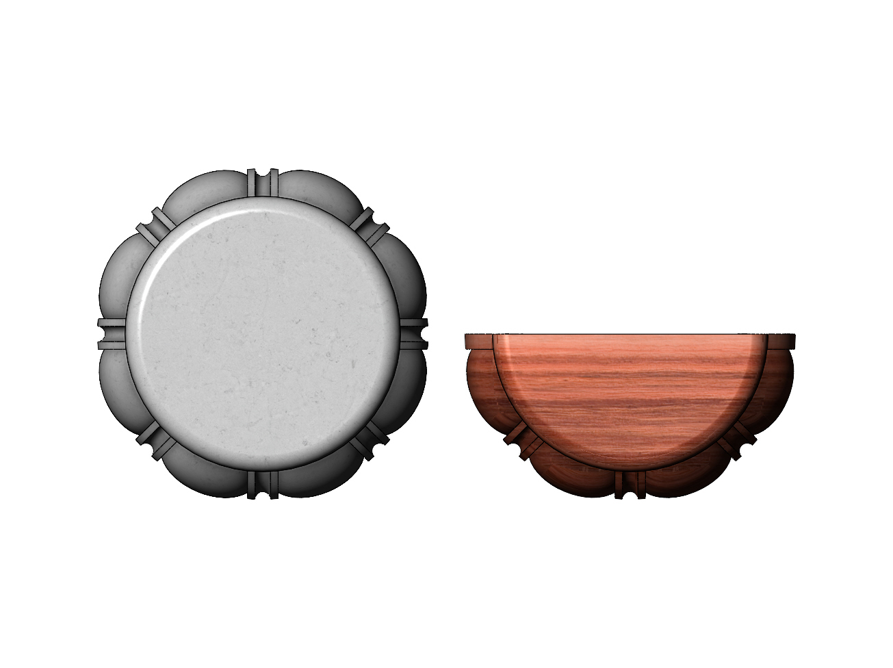 STL file Traditional Fluted Bun Foot 3D print model 🦶・3D printer design ...