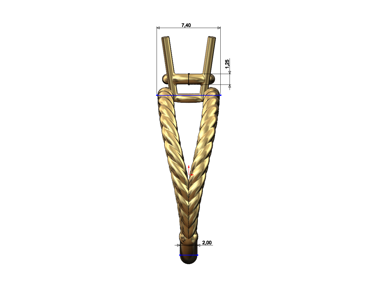 STL file Double row twisted wire ring with 6mm round diamond 3D print ...