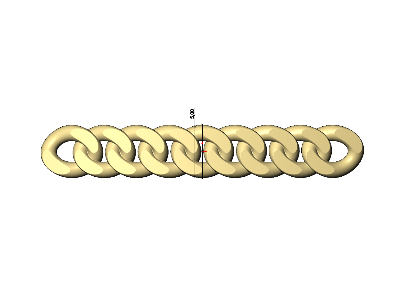 STL file Faceted solid Cuban link chain bracelet tag 3D print model・3D ...