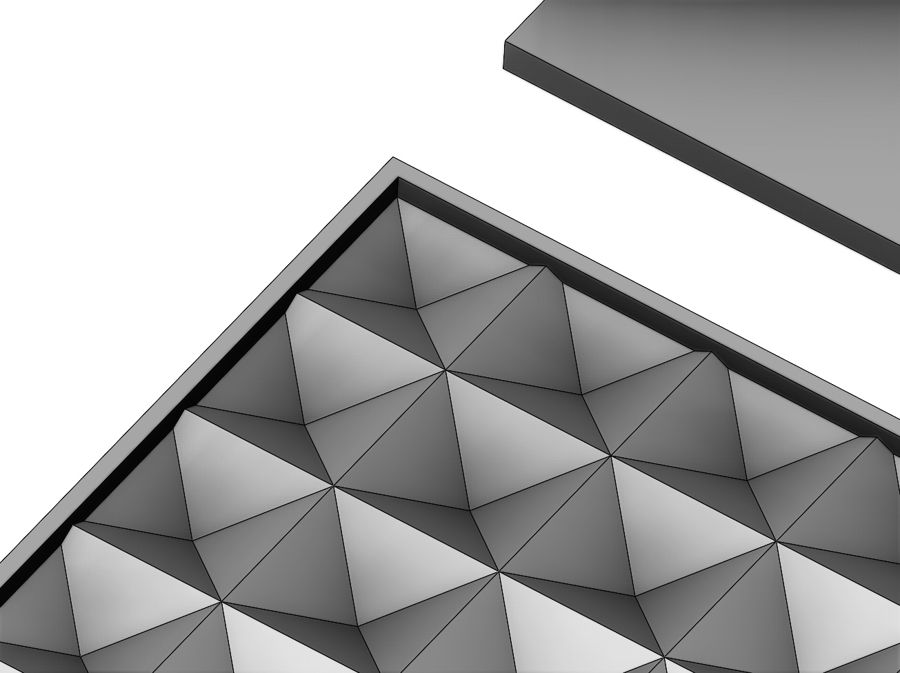 Download 3MF file Geometrical Square Diamond pattern panel 3D print ...