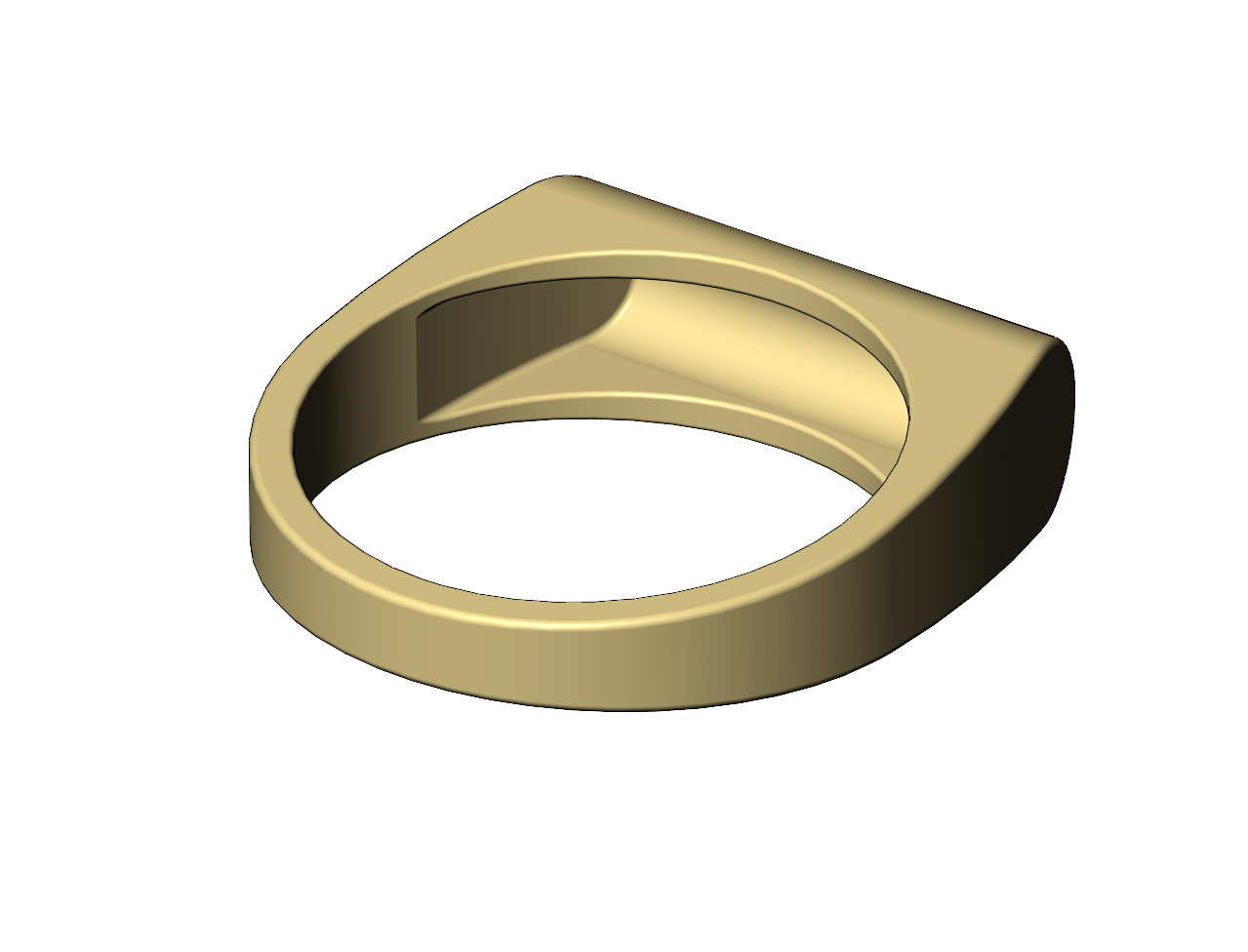 STL file Cylindrical top signet ring 3D print model・Model to download ...