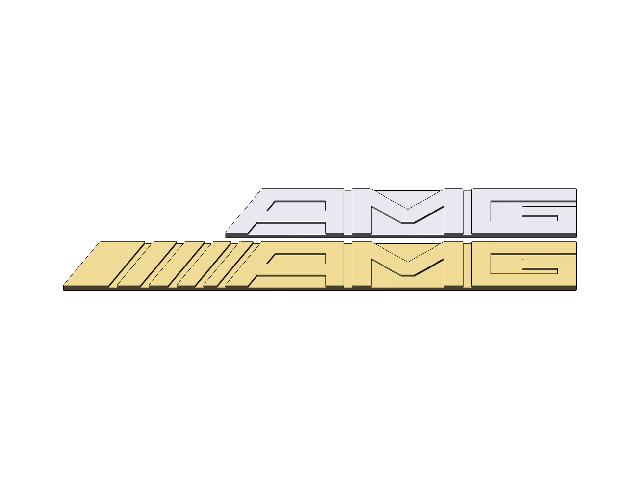 Datei STL AMG Logo-Streifen 3D-Druckmodell 🚗・Design für 3D-Drucker zum ...