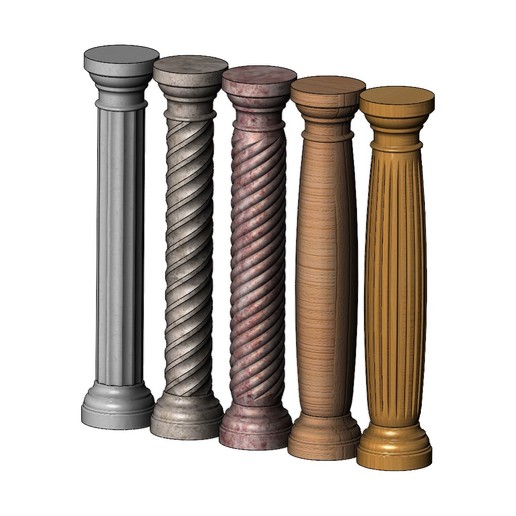 Download 3MF file Miniature model making columns 3D print model • 3D ...