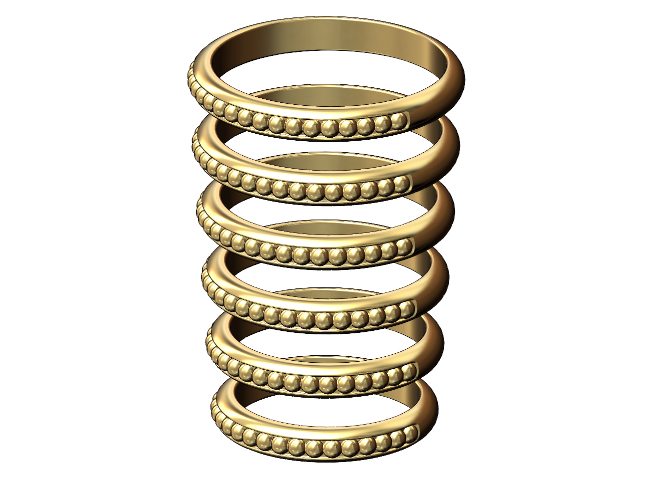 STL file Half beaded stacker band US sizes 5to10 3D print model 💍 ...